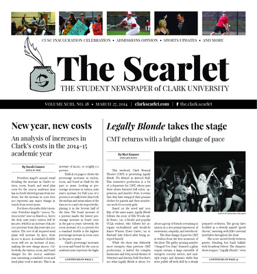 "The Scarlet - Volume XCIII, No. 18 (March 27, 2014)" by Scarlet Staff
