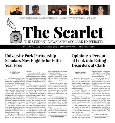 "The Scarlet - Volume XCIV, No. 17 (March 19, 2015)" by Scarlet Staff
